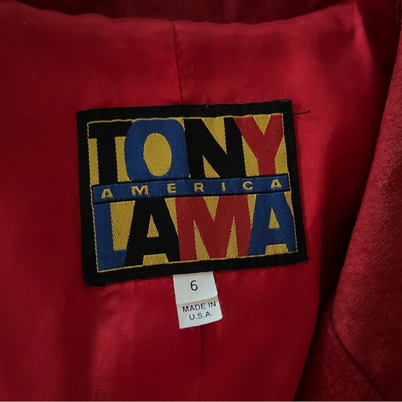 Tony Lama | Jackets & Coats | Vintage Tony Lama Red Suede Leather ...